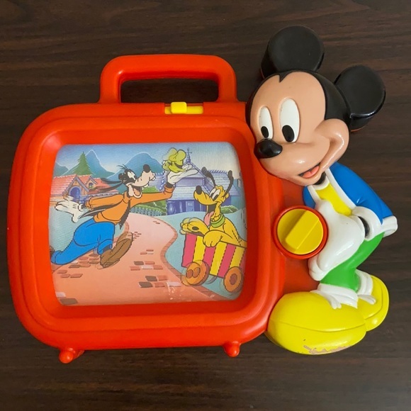 Disney | Toys | Vintage Disney Arco Musical Wind Up Scrolling Tv | Poshmark